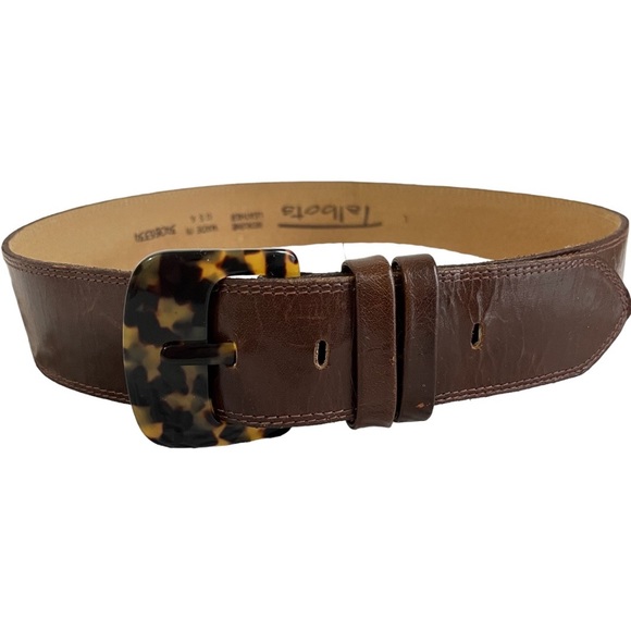 Talbots | Accessories | Talbots Genuine Leather Belt Dark Brown With ...